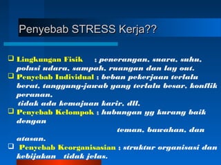 Pelatihan "Cara Mengatasi Stress dalam Pekerjaan" | PPT