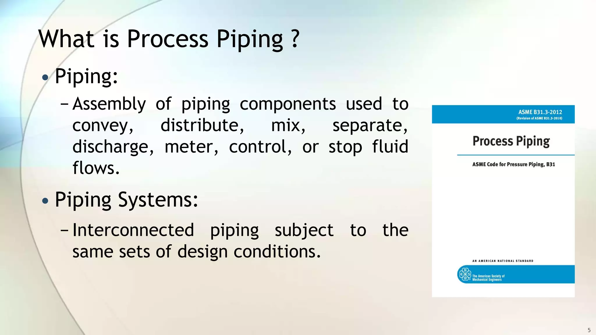 what is process piping | PPTX