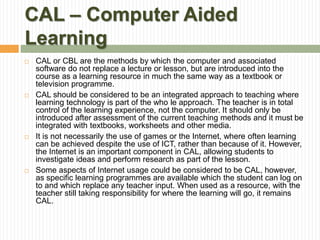 2.4 uses of ict in teaching and learning | PPTX