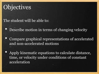 2.2 Phy I - Acceleration | PPT