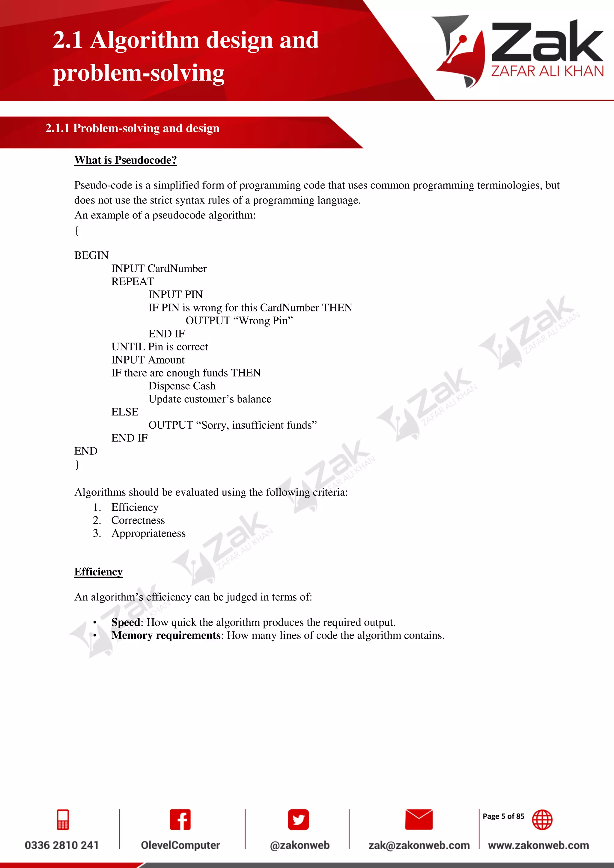 problem solving and design By ZAK | PDF