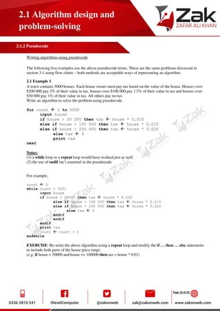 Pseudocode By ZAK | PDF