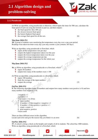 Pseudocode By ZAK | PDF