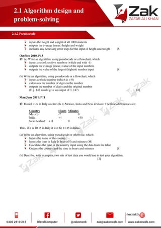 Pseudocode By ZAK | PDF