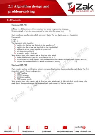 Pseudocode By ZAK | PDF
