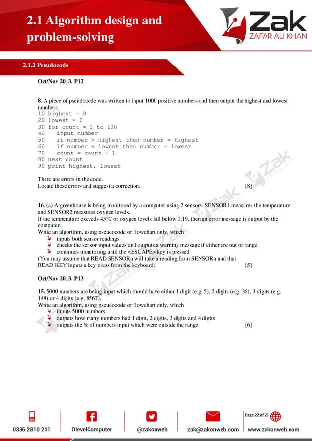 Pseudocode By ZAK | PDF | Programming Languages | Computing