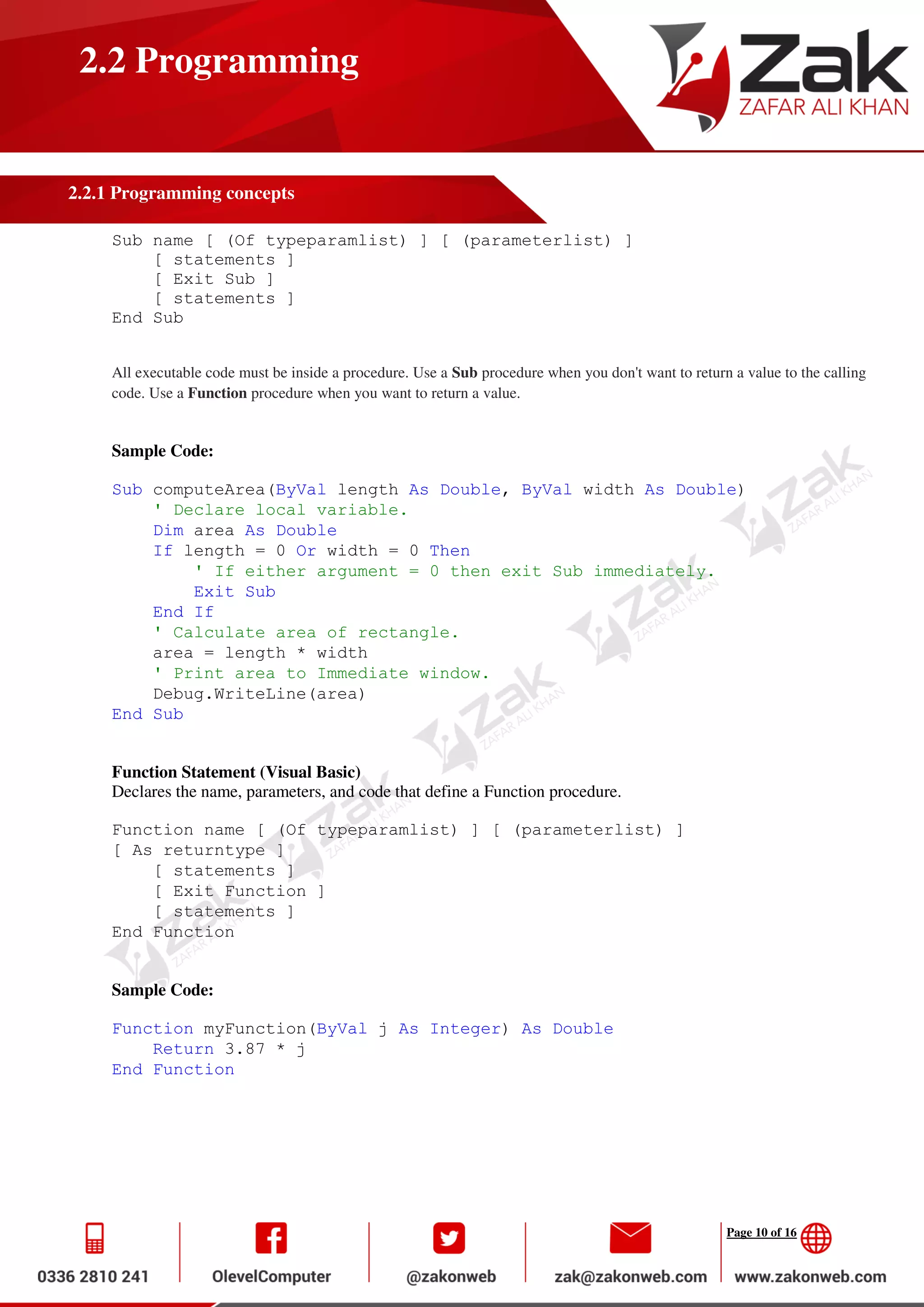 Programming concepts By ZAK | PDF | Programming Languages | Computing