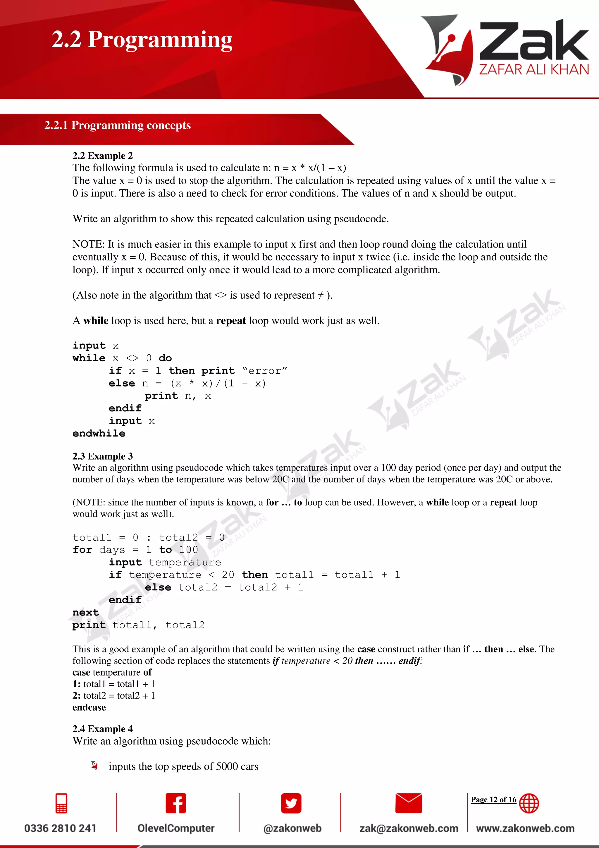Programming concepts By ZAK | PDF | Programming Languages | Computing