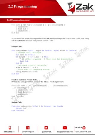 Programming concepts By ZAK | PDF | Programming Languages | Computing