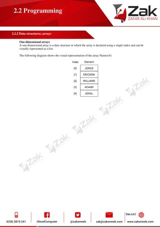 Data structures; arrays By ZAK | PDF