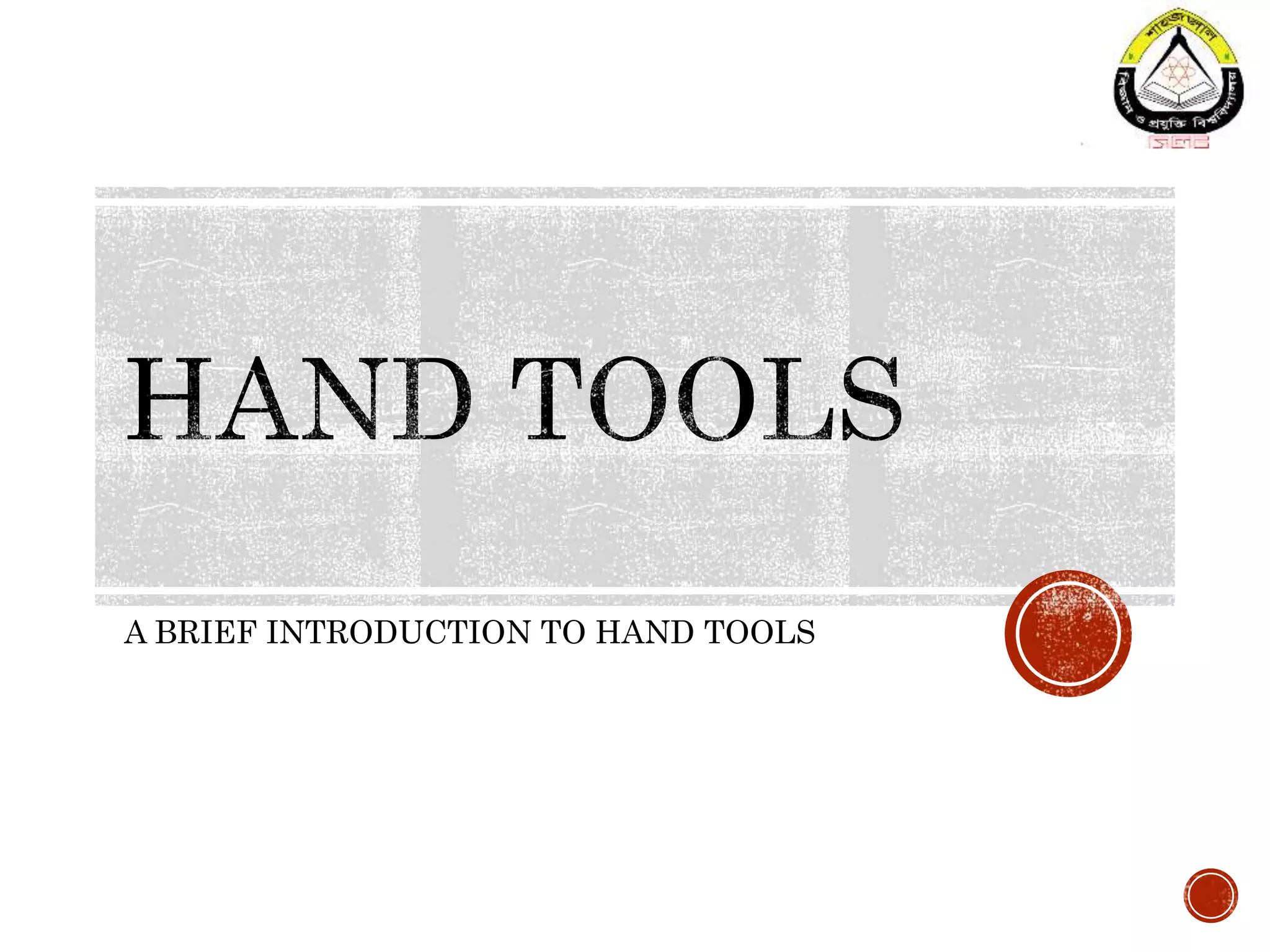 Hand Tools | PPTX