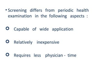 Aims, Objective, Concept of Screening | PPT
