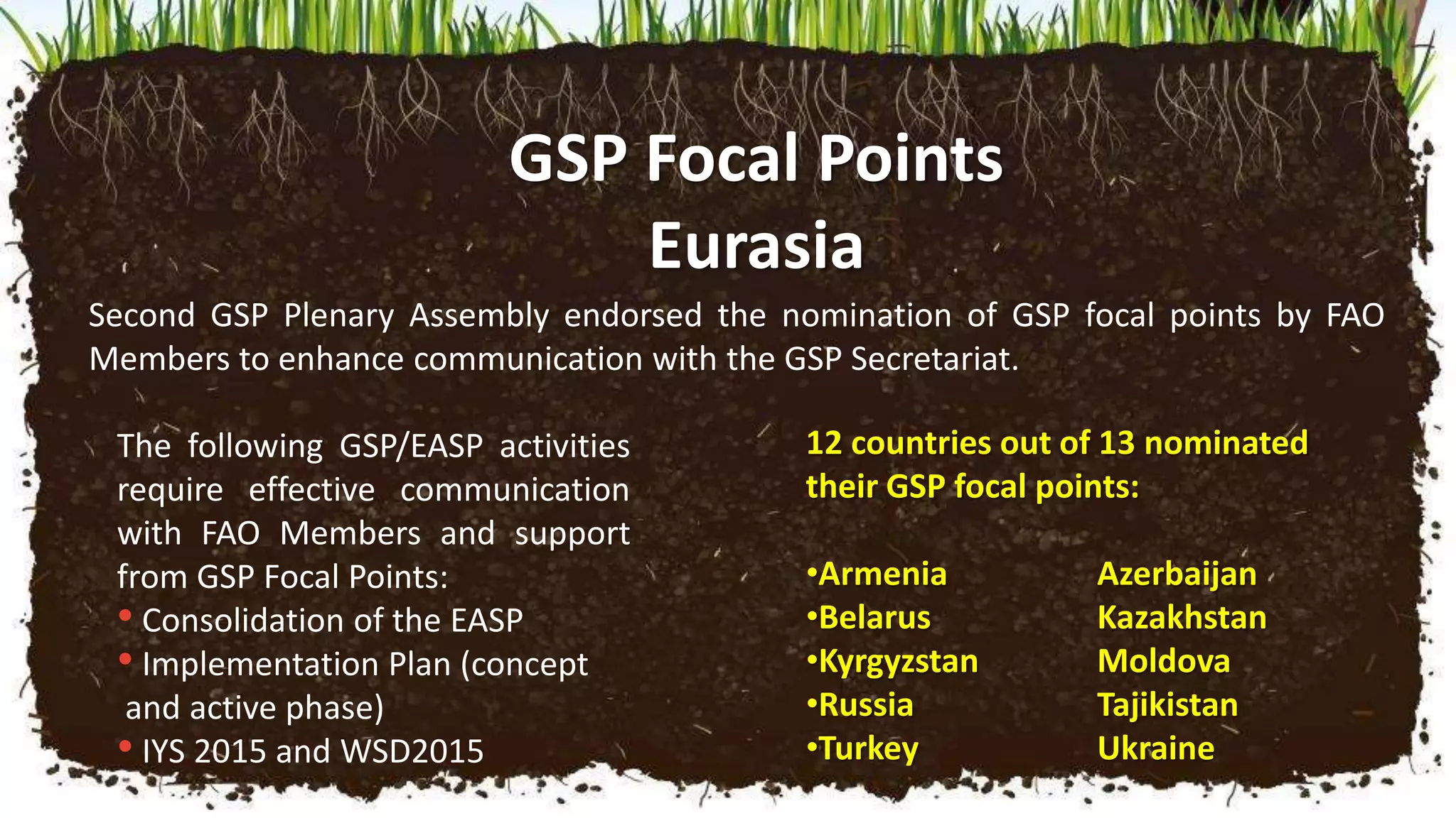 Presentation of the GSP and EASP | PPTX