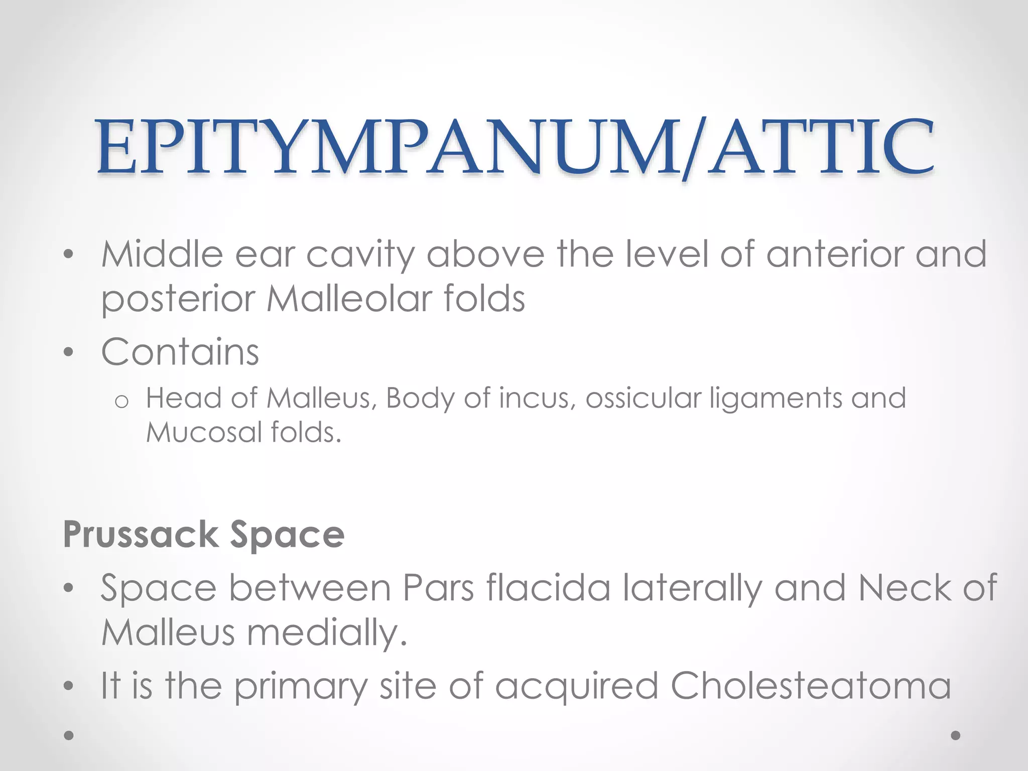 Anatomy of middle ear | PPTX