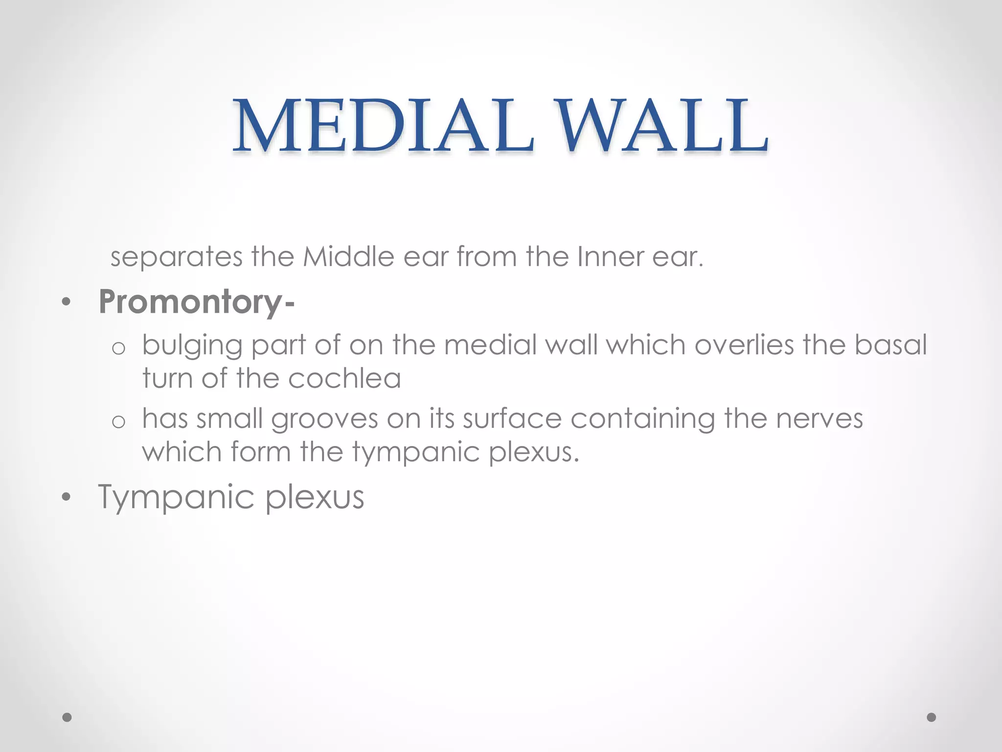 Anatomy of middle ear | PPTX