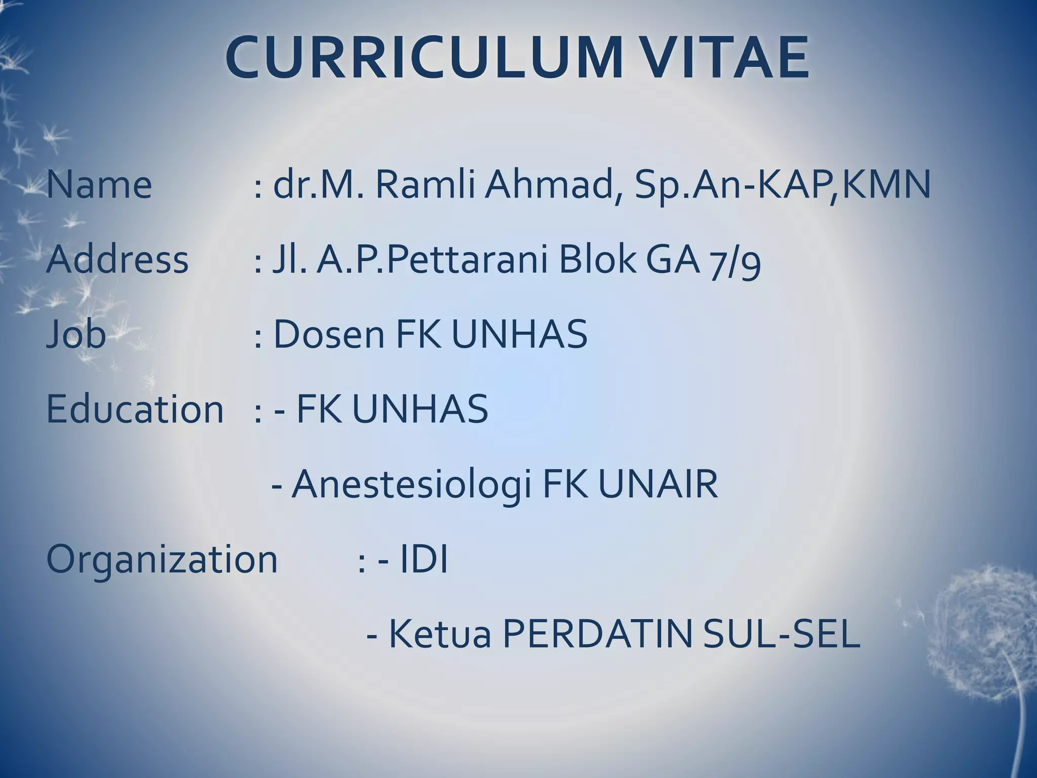 FROM PREEMTIVE TO PREVENTIVE ANALGESIA - Muhammad. Ramli Ahmad | PPTX