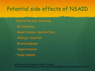 dr. Tinni - Anelgesic NSAID in WFSA Ladder | PPTX