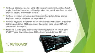 Perangkat Input Komputer | PPT