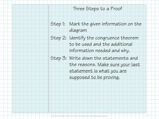 2.6.3 Congruent Triangle Proofs | PDF