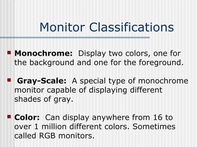 monitors,vga and svga | PPT