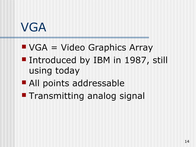 monitors,vga and svga | PPT | Free Download