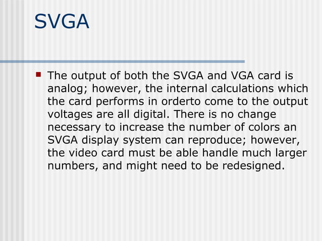 monitors,vga and svga | PPT | Free Download