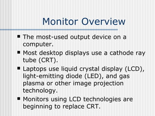 monitors,vga and svga | PPT