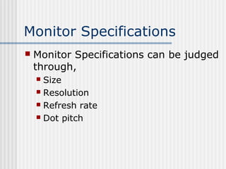 monitors,vga and svga | PPT | Free Download