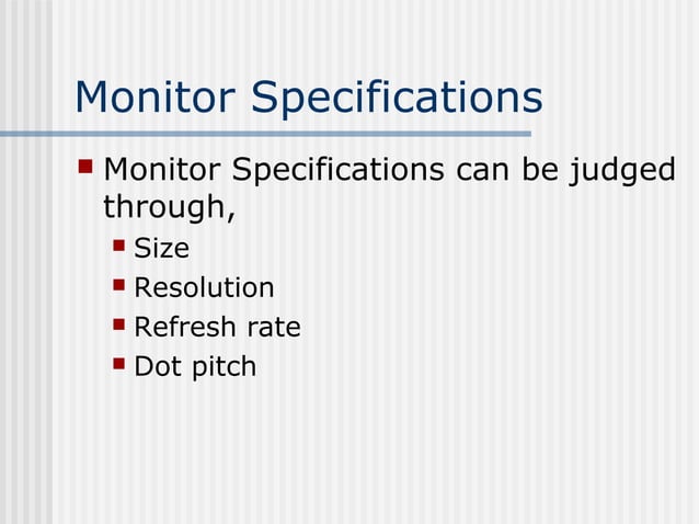 monitors,vga and svga | PPT | Free Download