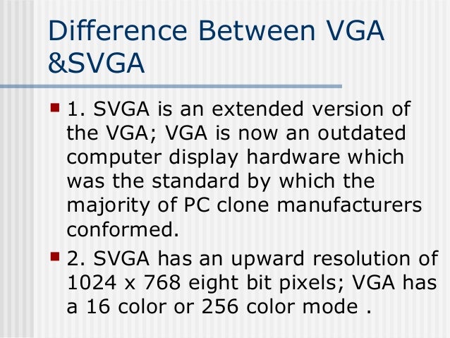 monitors,vga and svga