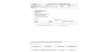 master formula record | PPT