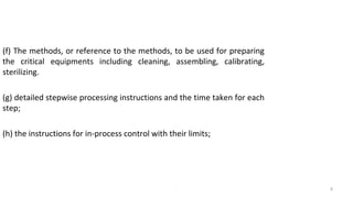 master formula record | PPT