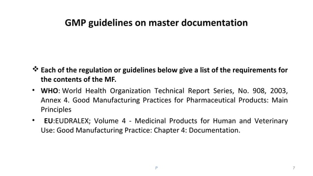 master formula record | PPT
