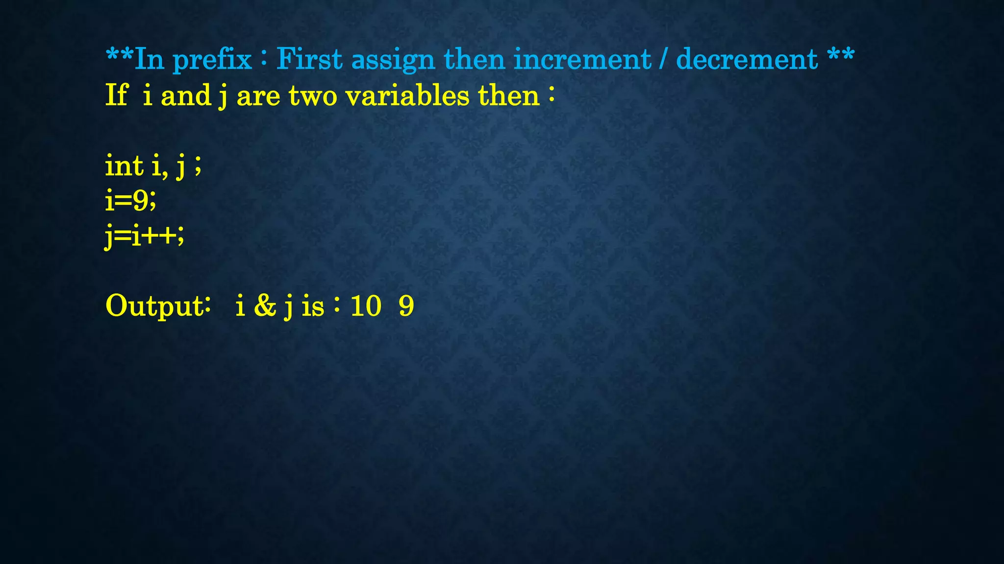 Difference Between Prefix And Postfix Ppt 