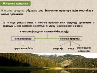 Zivotna sredina i biotop | PPTX
