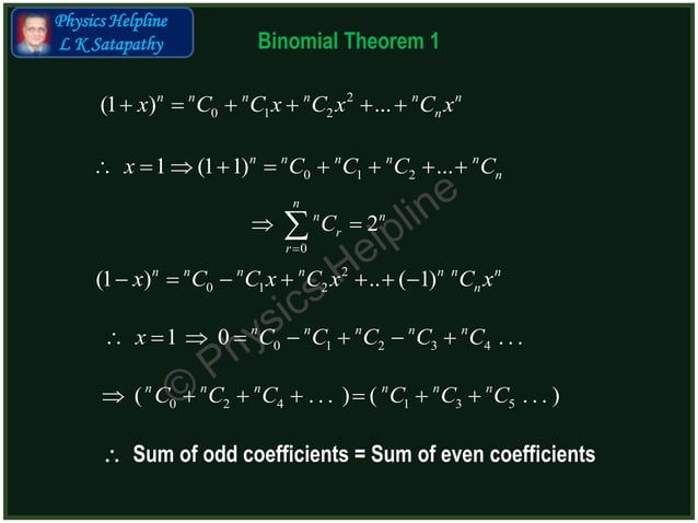 Binomial Theorem 1 | PPTX