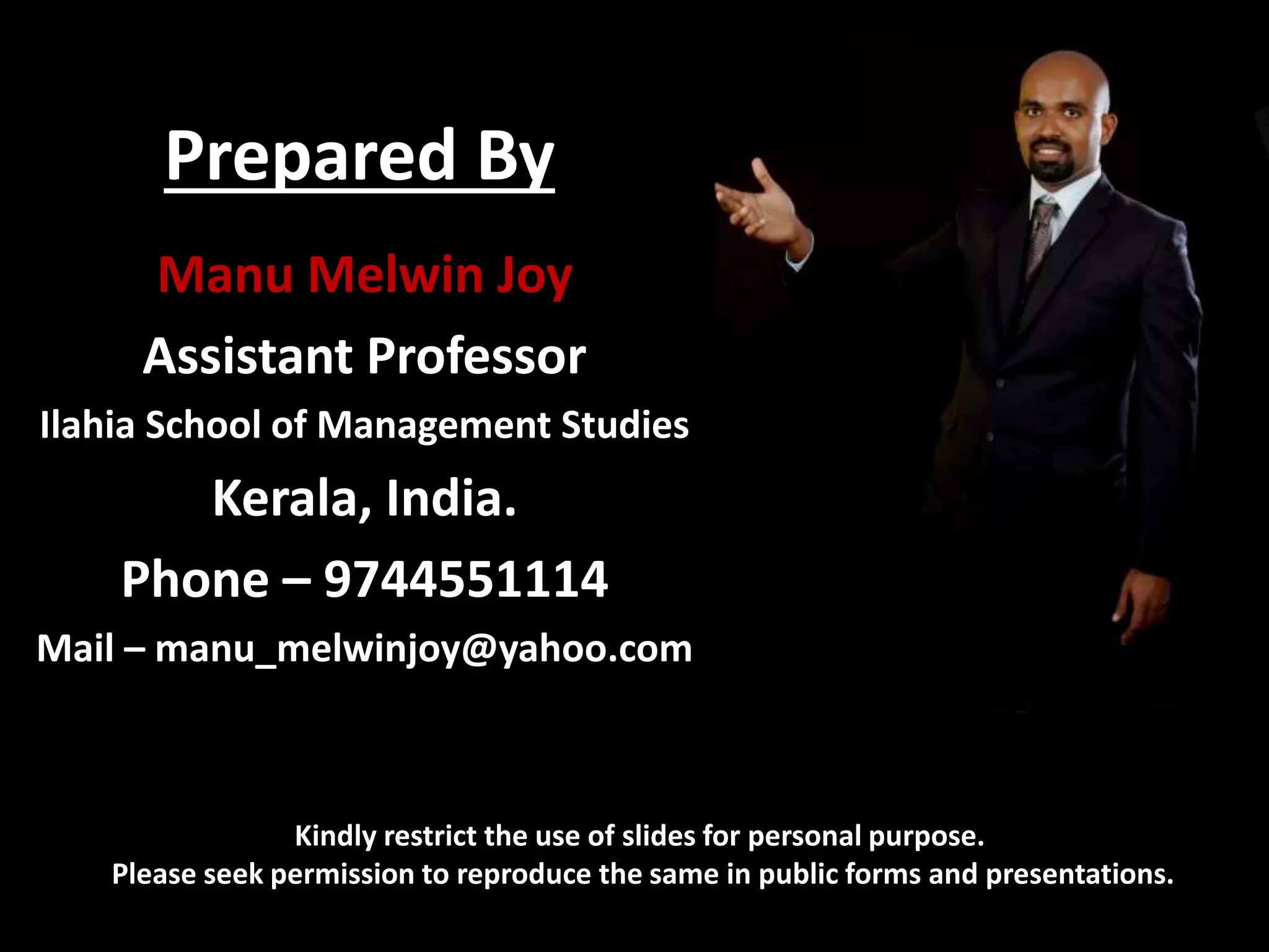Introduction to training - Manu Melwin Joy | PPT