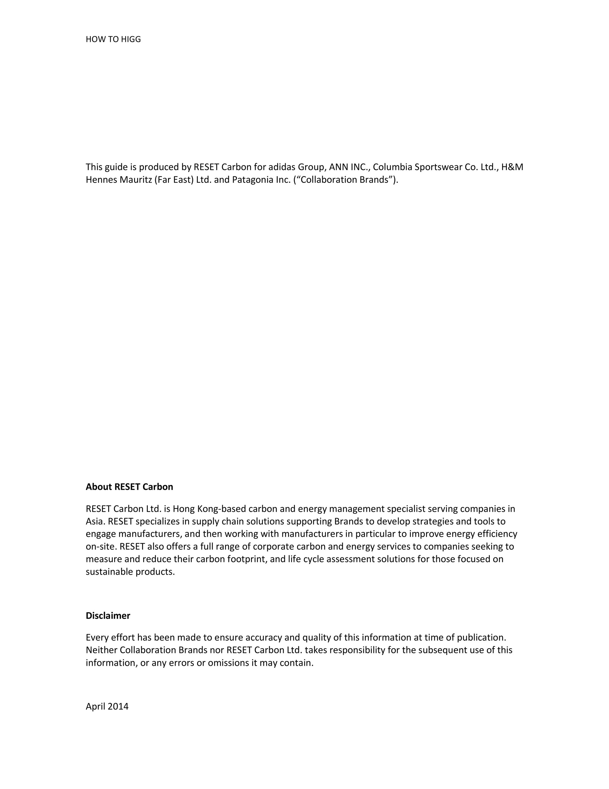 how to higg environment english | PDF