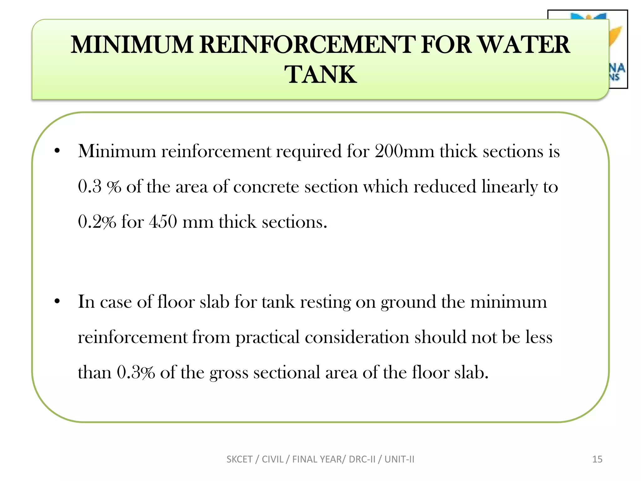 Introduction & under ground water tank problem | PDF