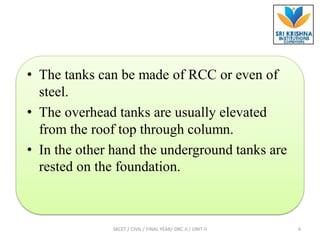 Introduction & under ground water tank problem | PDF