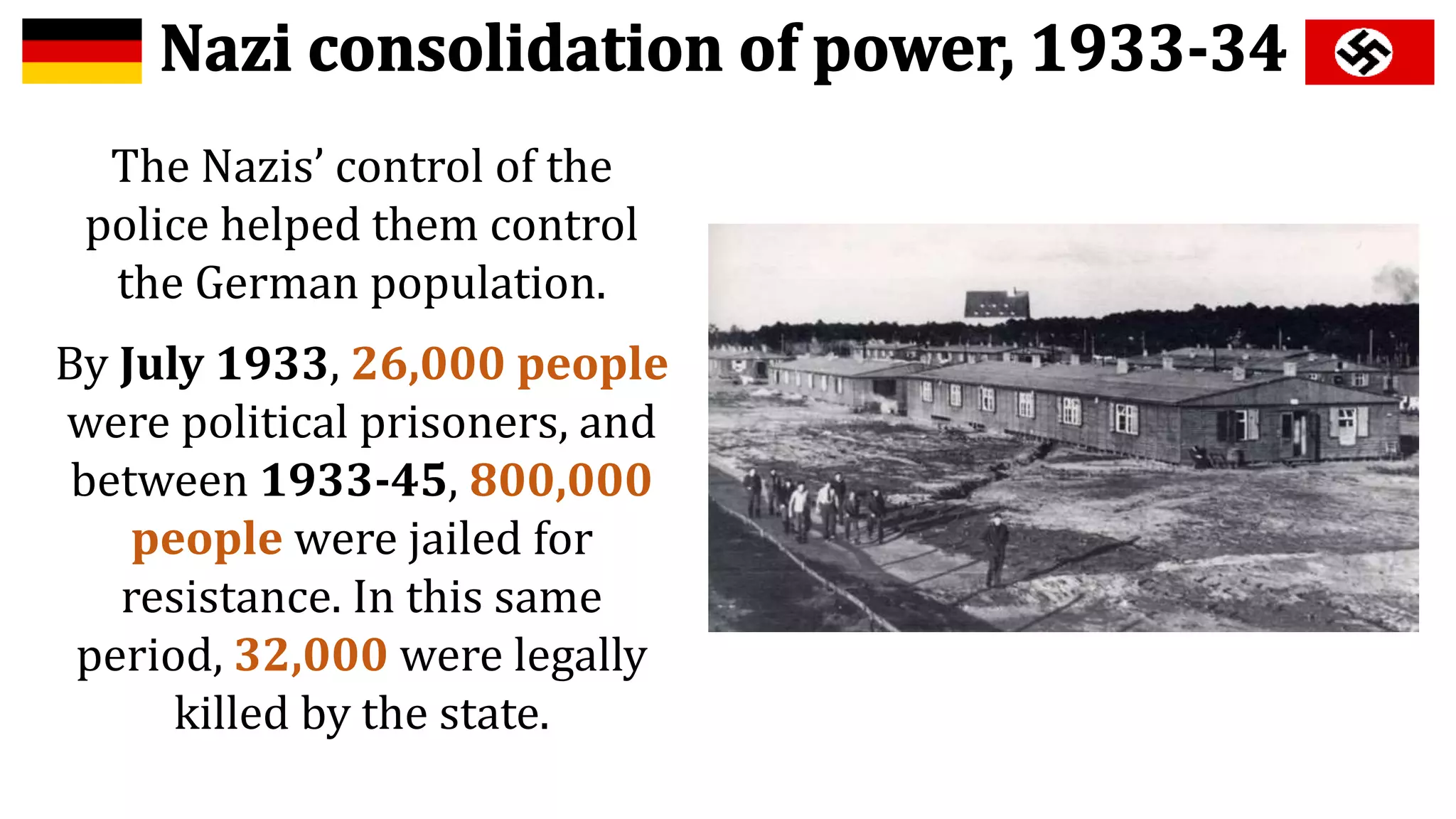 Consolidation of Nazi Power - terror and repression - police, gestapo ...