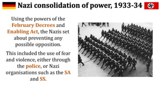 Consolidation of Nazi Power - terror and repression - police, gestapo ...