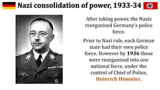 Consolidation of Nazi Power - terror and repression - police, gestapo ...
