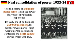 Consolidation of Nazi Power - terror and repression - police, gestapo ...
