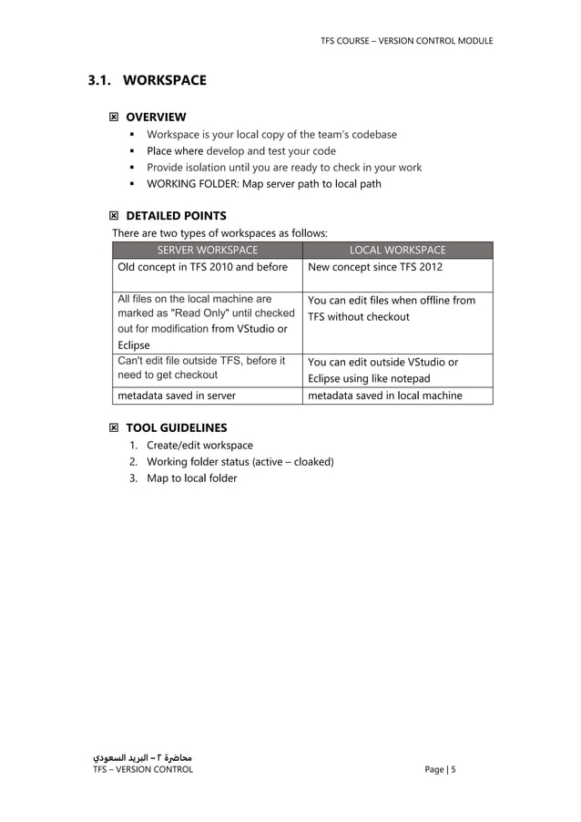 TFS Session 1 : Version Control | PDF