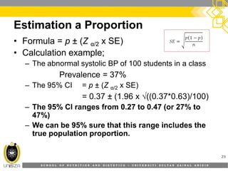 Inferential Statistics Formulas