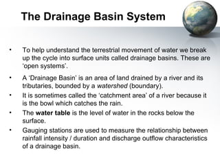 CAMBRIDGE GEOGRAPHY AS - HYDROLOGY AND FLUVIAL GEOMORPHOLOGY; 1.1 ...