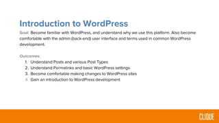 Advanced Intro to Wordpress | PPT