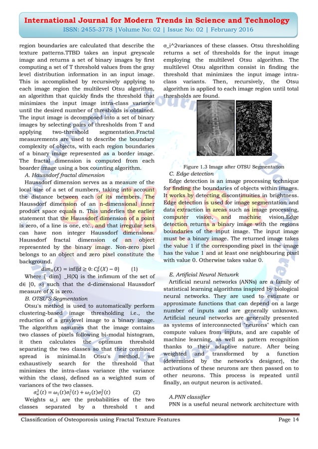 Classification Of Osteoporosis Using Fractal Texture Features Pdf