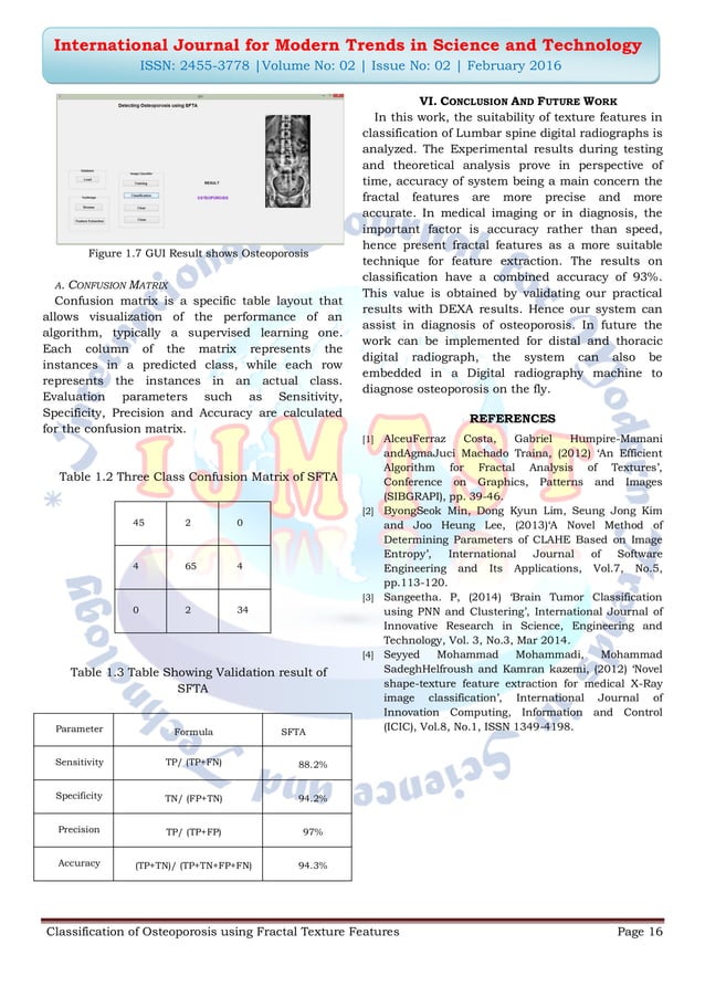 Classification of Osteoporosis using Fractal Texture Features | PDF